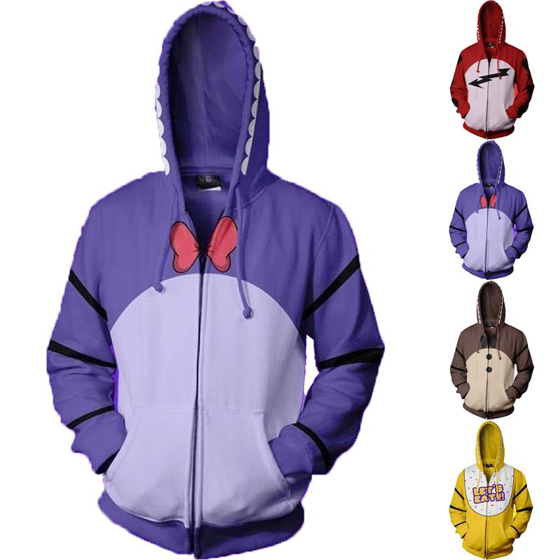 Five Nights At Freddy's FNAF Cosplay Costume Hoodie Sweatshirt Jacket ...