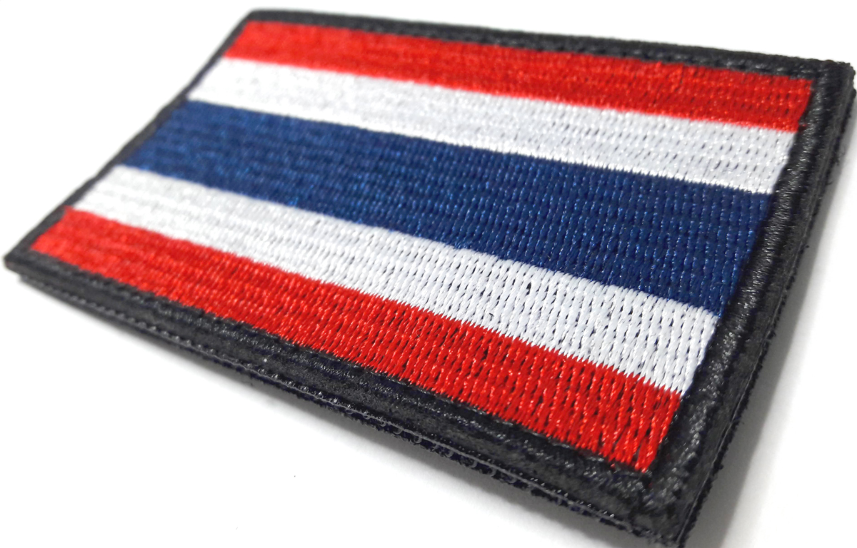 ธงชาติไทย เวลโคร แพทช์เย็บปักถักร้อย เย็บปักถักร้อยป้าย Velcro Thai Flag Patch - Tactical camp ...