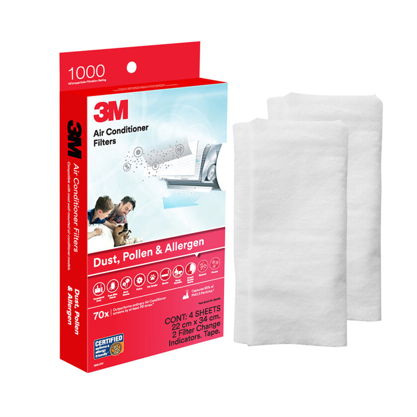 3M 9808 แผ่นดักจับสิ่งแปลกปลอมในอากาศ เอซี ฟิลเตอร์, สีขาว ชนิดม้วนและชนิดแผ่น | Lazada.co.th
