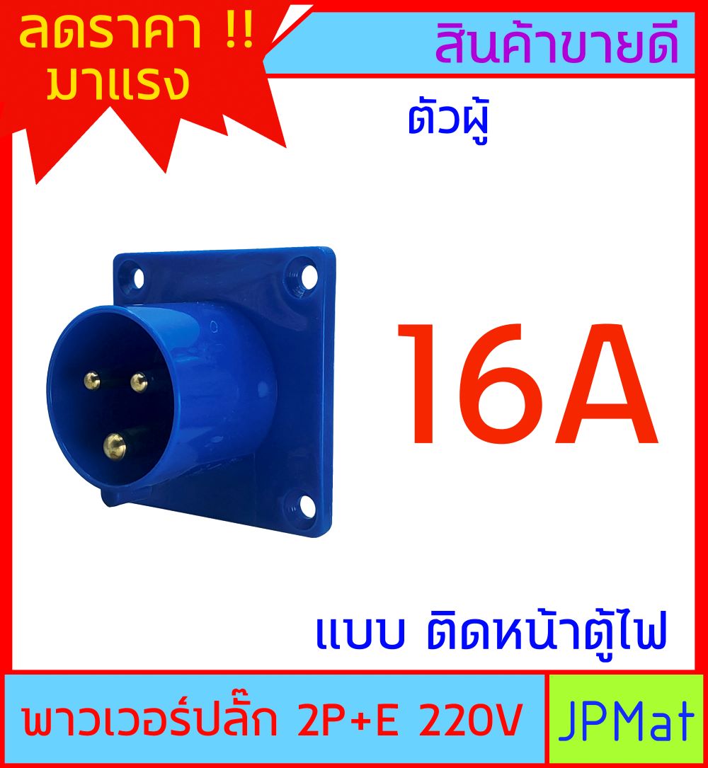 ปลั๊กเพาเวอร์ (power plug) ตัวผู้ 2P+E 220V มีขนาด 16A กับ 32A พาวเวอร์ ...