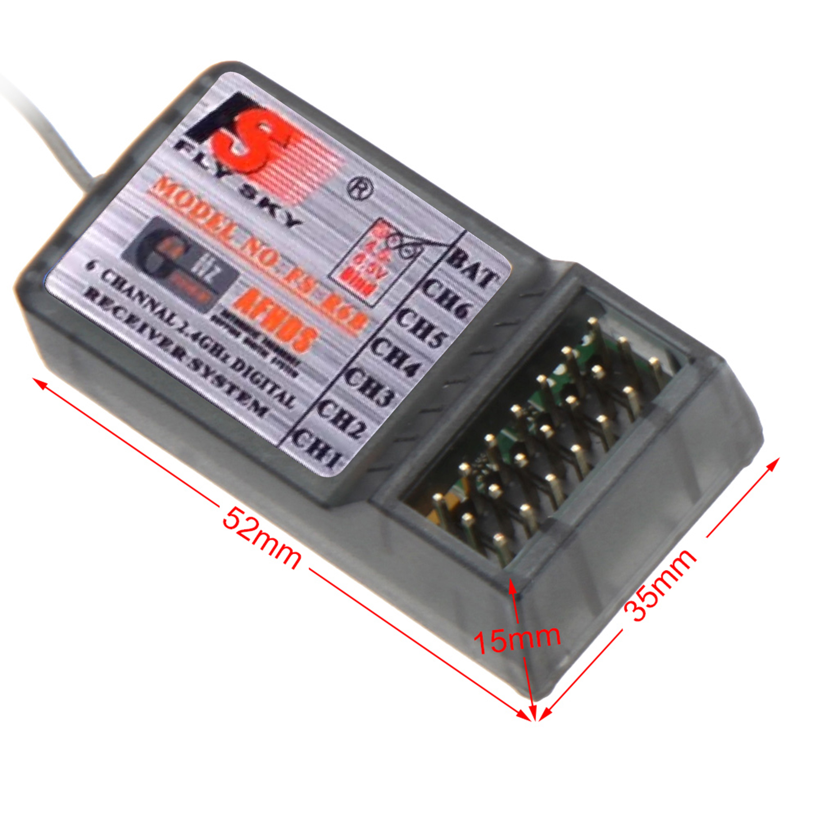 Original FlySky FS-R6B 2.4Ghz 6CH Receiver for FlySky TH9X FS-CT6B FS ...