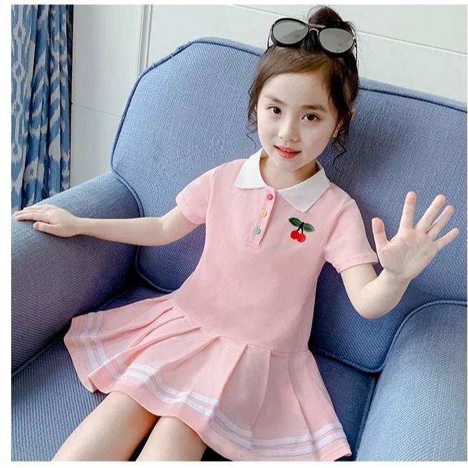 เดรสเด็กผู้หญิง เดรสหน้าร้อน 2022 ใหม่ แฟชั่น เวอร์ชั่นเกาหลี ยอดนิยม สาวน้อย หน้าร้อน เด็ก