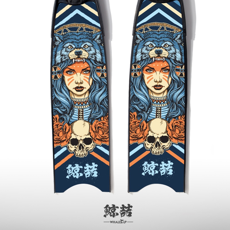 Whaleup Freediving Fins Skins Customized Sticker Coating（it is NOT FIN ...