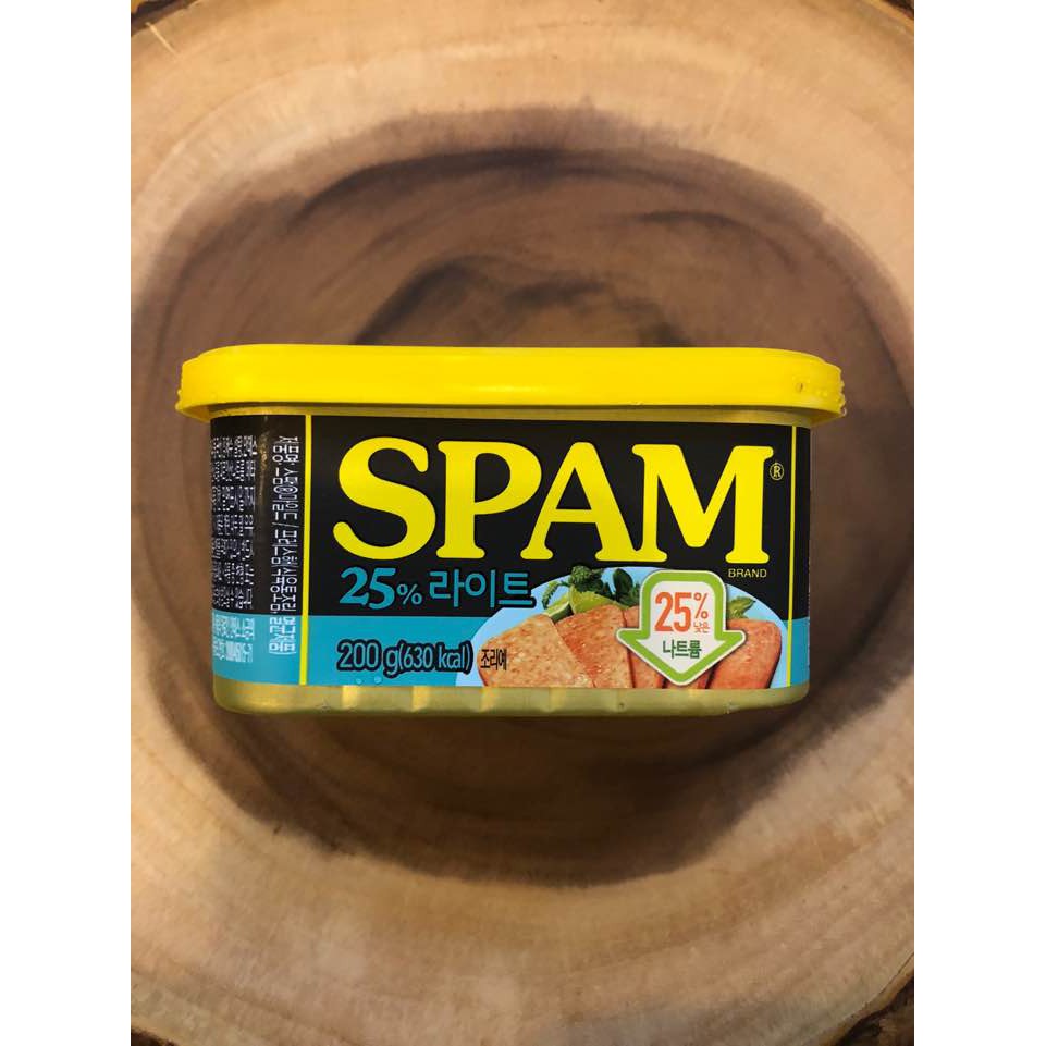 [สินค้าใหม่]cj spam สูตร light 25% ลดเค็ม แฮมกระป๋อง 340g/300g/200g/80g. แฮมหมูกระป๋อง 스팸마일드 ...