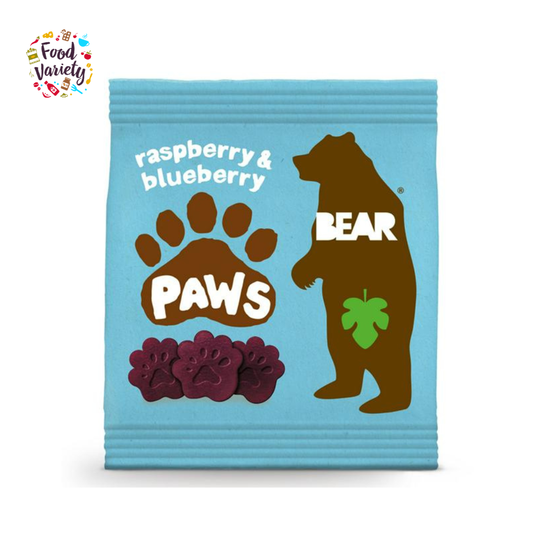 BEAR PAWS Fruit Shapes Raspberry & Blueberry 5x20gg แบร์ พาวส์ ผลไม้ ...