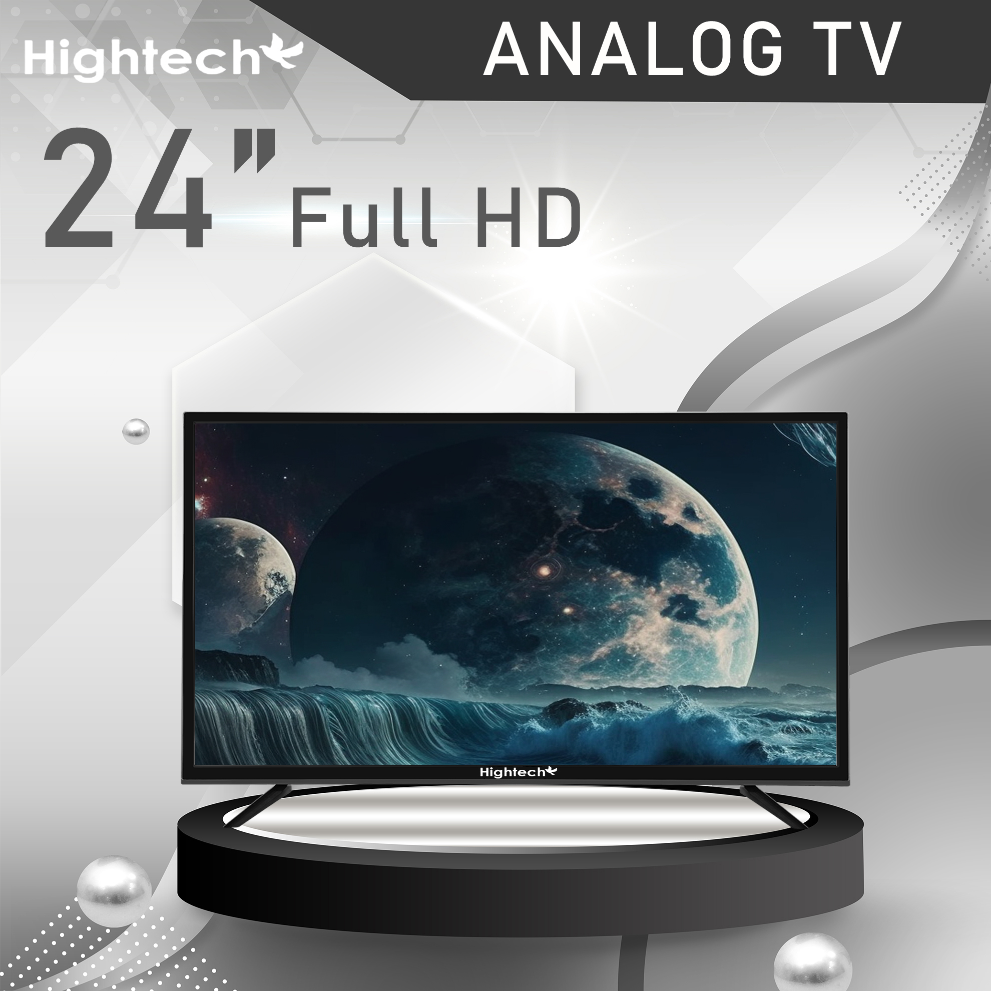 ทีวีจอแบน Hightech LED Analog TV ขนาด 21 นิ้ว ขนาด 24 นิ้ว ...