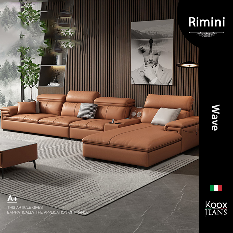 KOOX JEANS Wave | Rimini Sofa โซฟาหนังแท้ โซฟาหนังน้ำยางห้องนั่งเล่นที่ ...