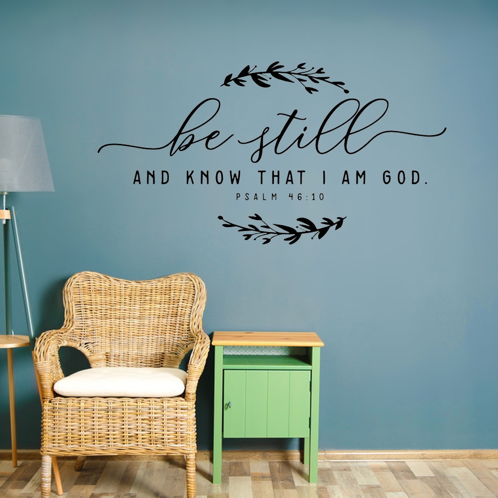 High quality fashion Christian Bible Wall Sticker Vinyl Be still and ...