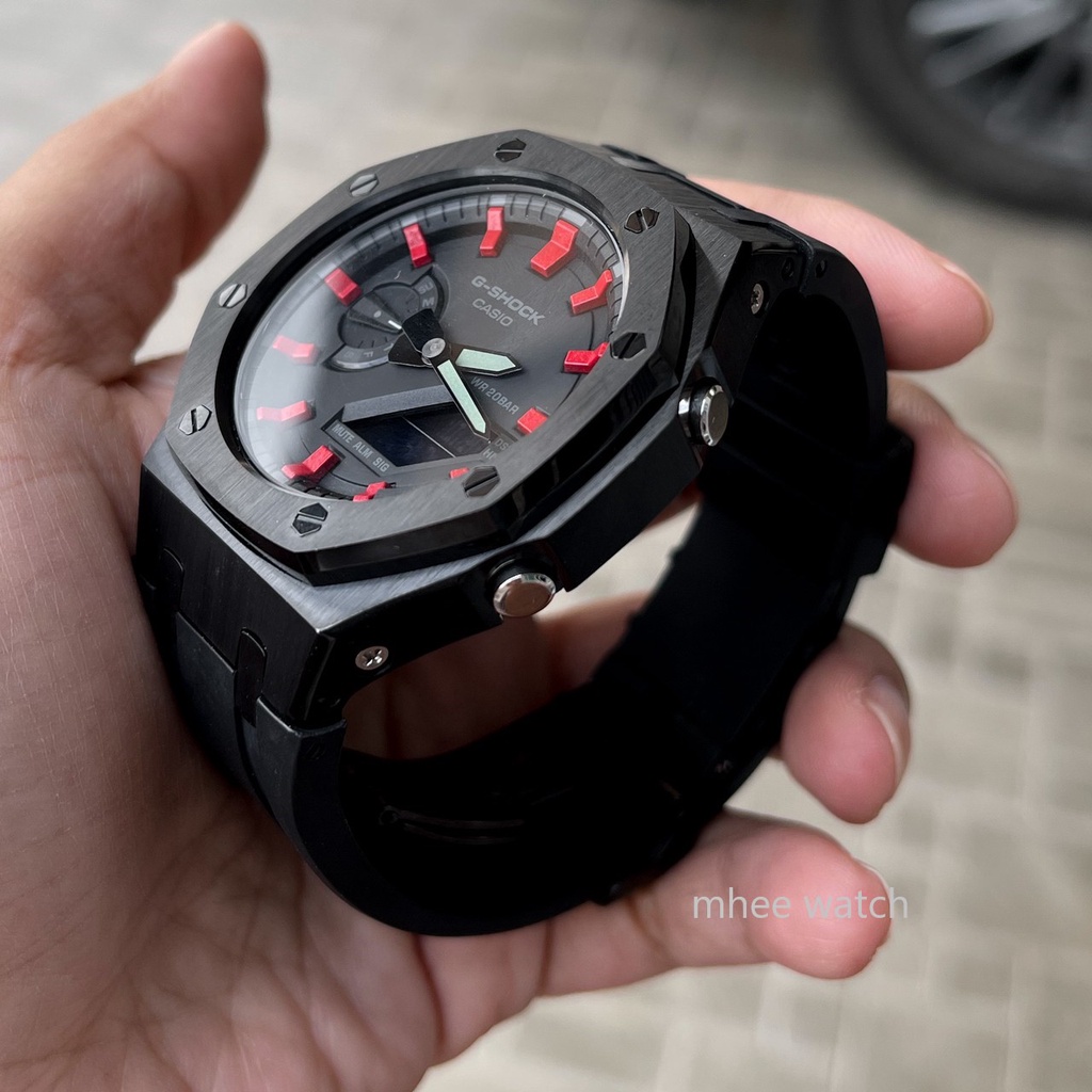 G-Shock Custom AP Style Red Dial Black Rubber Gen3 ของแท้ รับประกัน 1 ...