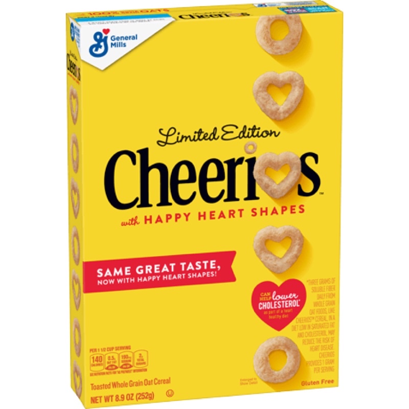 General Mills Cheerios limited edition HEART Shapes Breakfast Cereal ...