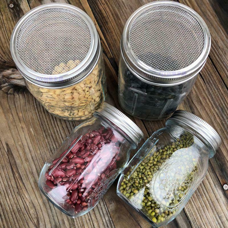 【Ready Stock&COD】3X Sprouting Jar with Stainless Steel Screen Lid Wide ...