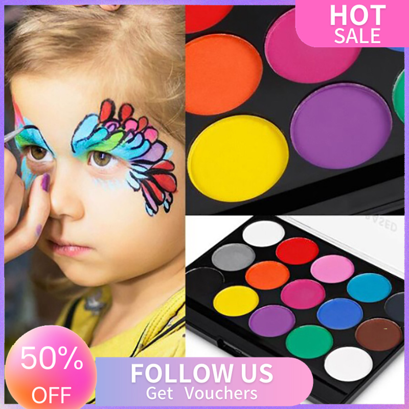 Flash Sale 15 Colors Face Body Paint Oil Painting Art Make Up Tool Set ...