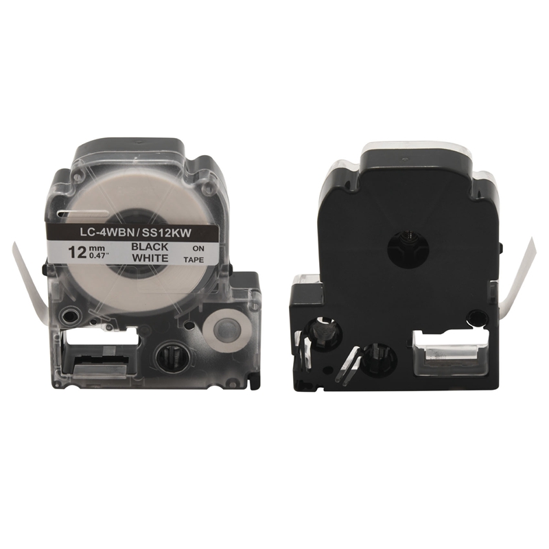 5 Pack Replace LK-4WBN LC-4WBN9(SS12KW) Label Tapes for Epson ...