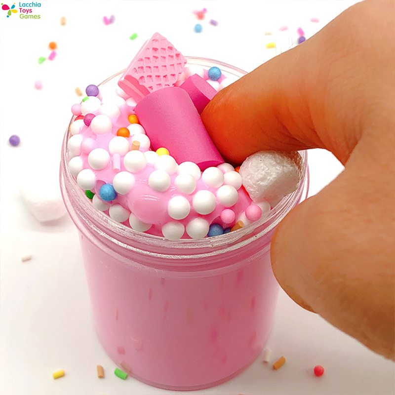 LT【ready stock】Safe Pink Slime DIY Puff Mud Soft Slime Toy Children ...