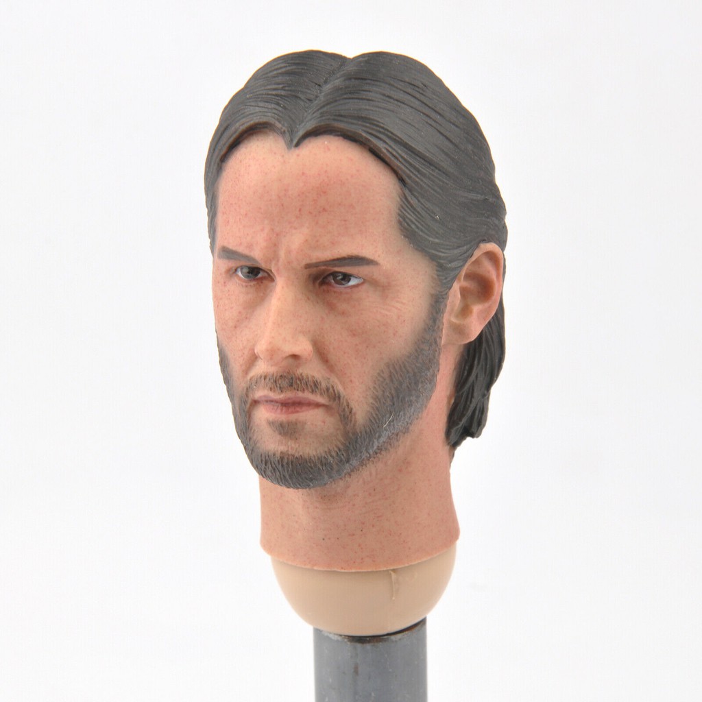 a 1/6 ฟิกเกอร์โมเดล john wick keanu reeves male head sculpt fit 12 นิ้ว ...