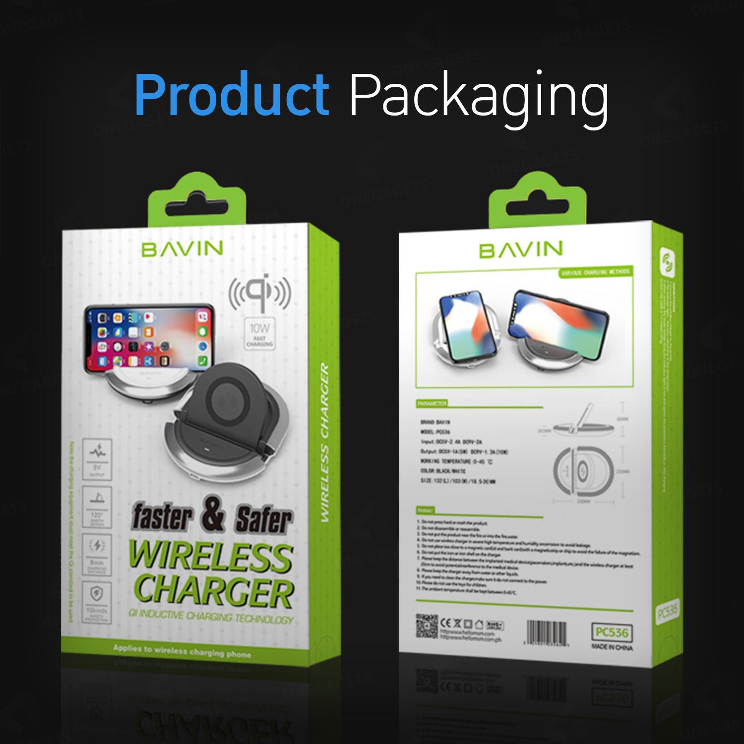 ที่ชาร์จไร้สาย BAVIN แท่นชาร์จไร้สาย ตั้งมือถือได้ คุณภาพดี ชาร์จเร็ว ...