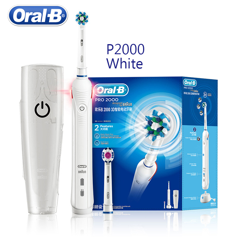 Oral B Pro2000สมาร์ทแปรงสีฟันไฟฟ้า D20524 3D โซนิคหมุนฟันไวท์เทนนิ่งแบบ ...