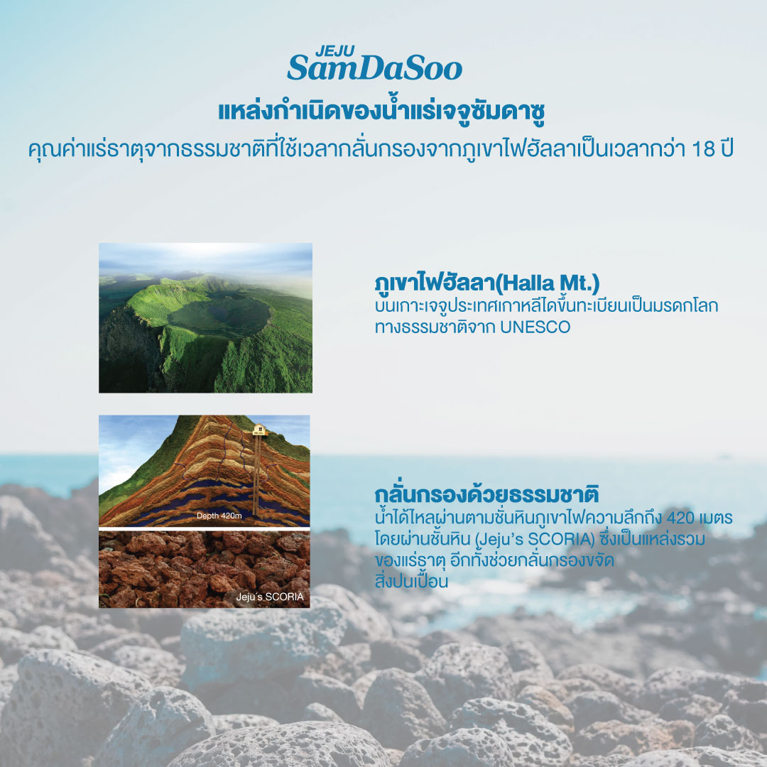 Jeju Samdasoo เจจูซัมดาซู น้ำแร่ธรรมชาติจากเกาะเจจู 500ml แพ็ค 20 ขวด ...