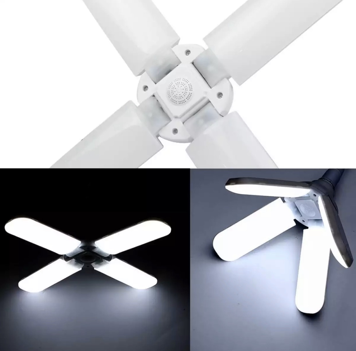 หลอดไฟ LED ทรงใบพัด พับได้ Fan Blade LED Bulb 45W 65W - 7Seven - ThaiPick