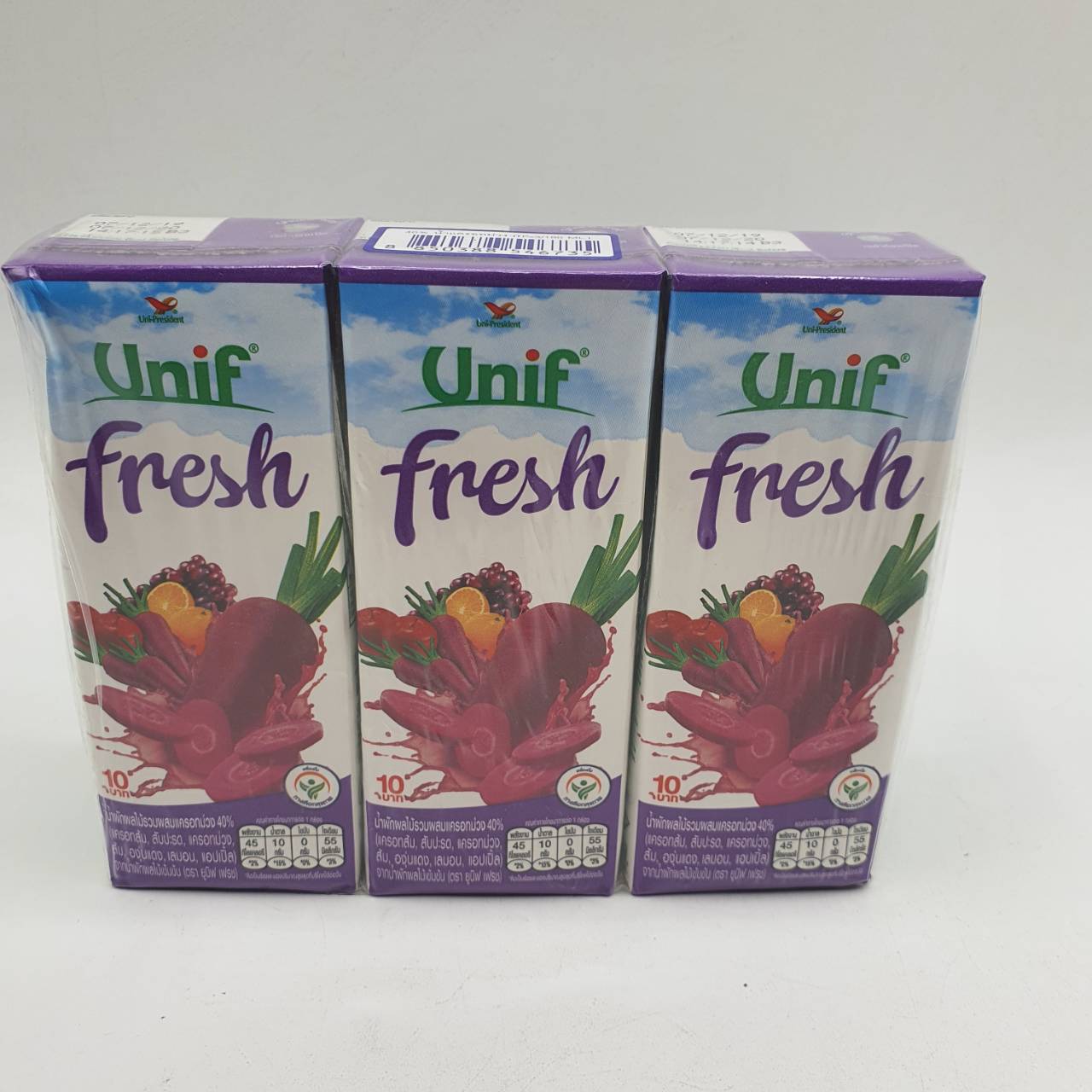 น้ำผักผลไม้รวมผสมแครอทม่วง แครอท ส้ม สัปปรด น้ำผลไม้ ยูนิฟ 40เปอร์เซน ...