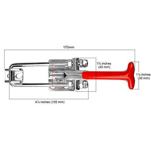 2 Packs Latch-Action Toggle Clamp Stainless Steel 304 Max. Load 440 lb ...