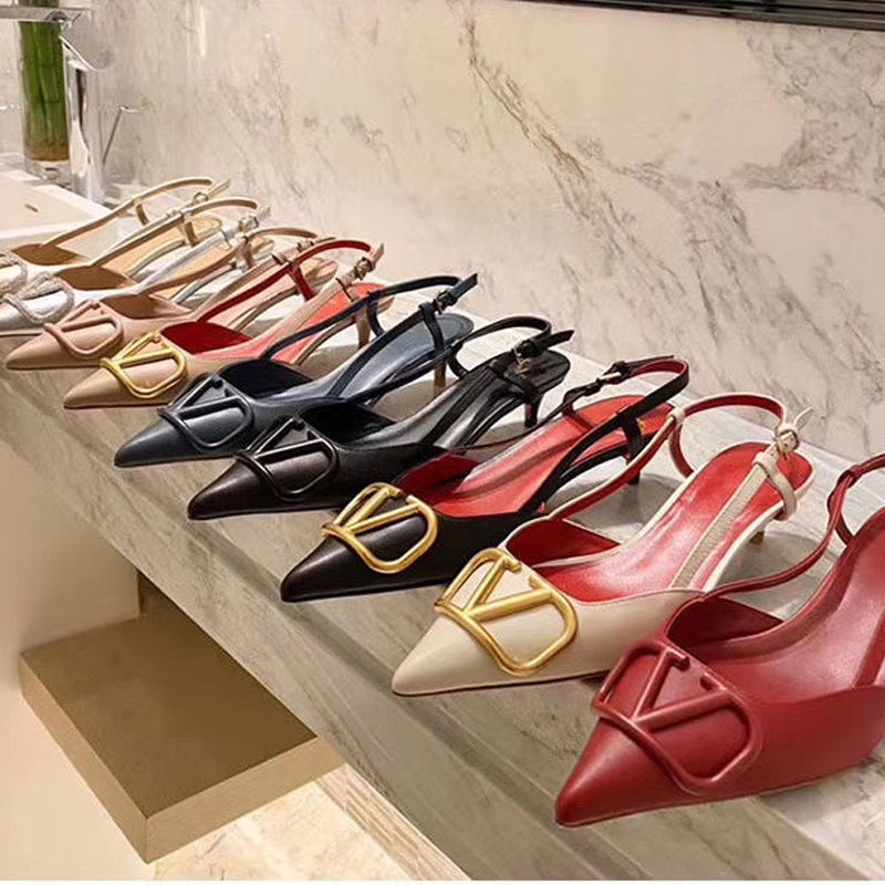 Valentino Sandal The New Ladies 6cm High Heels Women Shoes Luxury Shoes ...