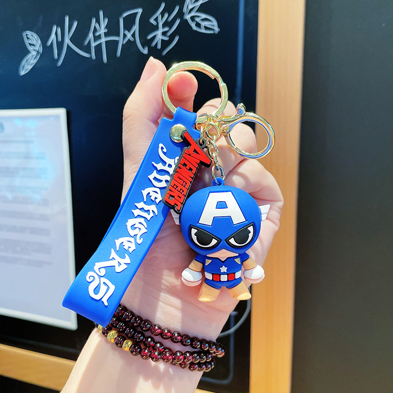 3D Fashion Figure Keychain On Backpack Silicone Spider Pendant Doll Key ...