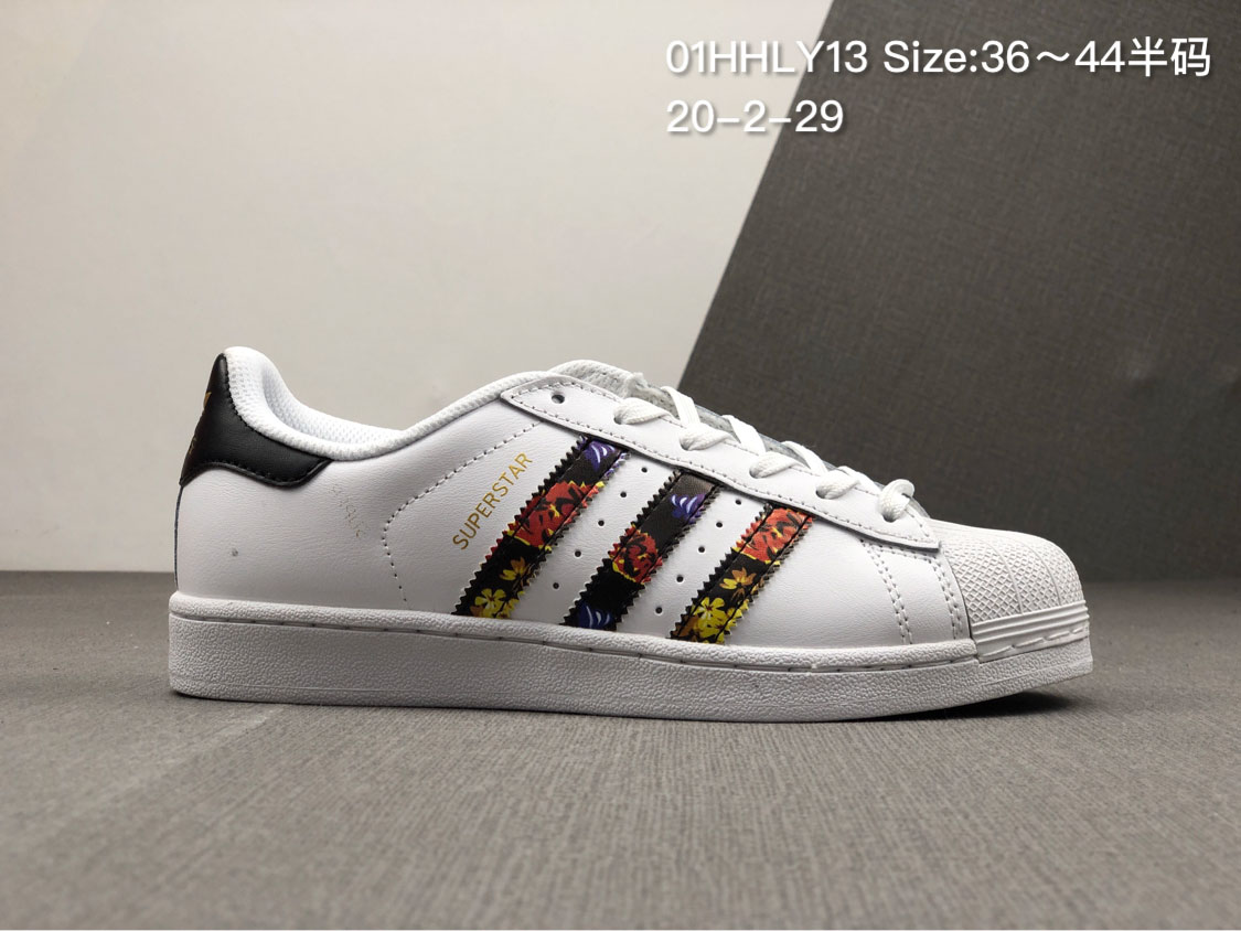 adidas clover Superstar shell head layer leather soft blue bottom ...