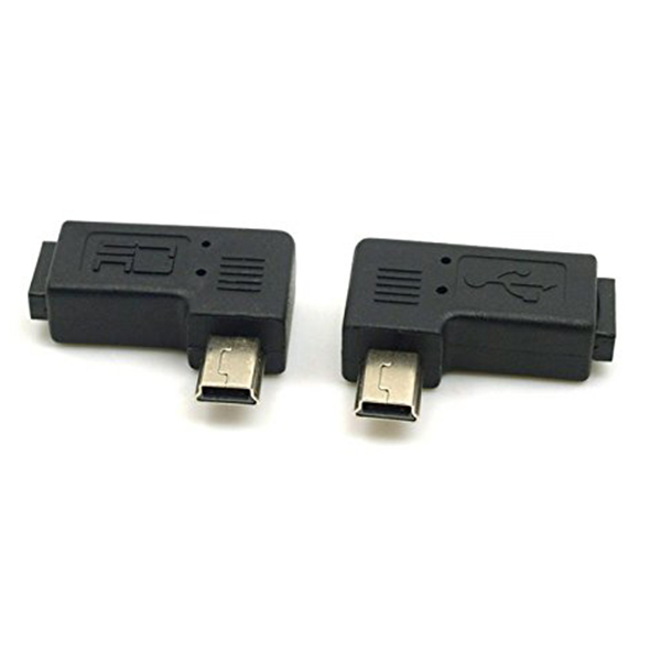2pcs 90 Degree Left and Right Angled Mini USB 5pin Male to Micro-USB ...