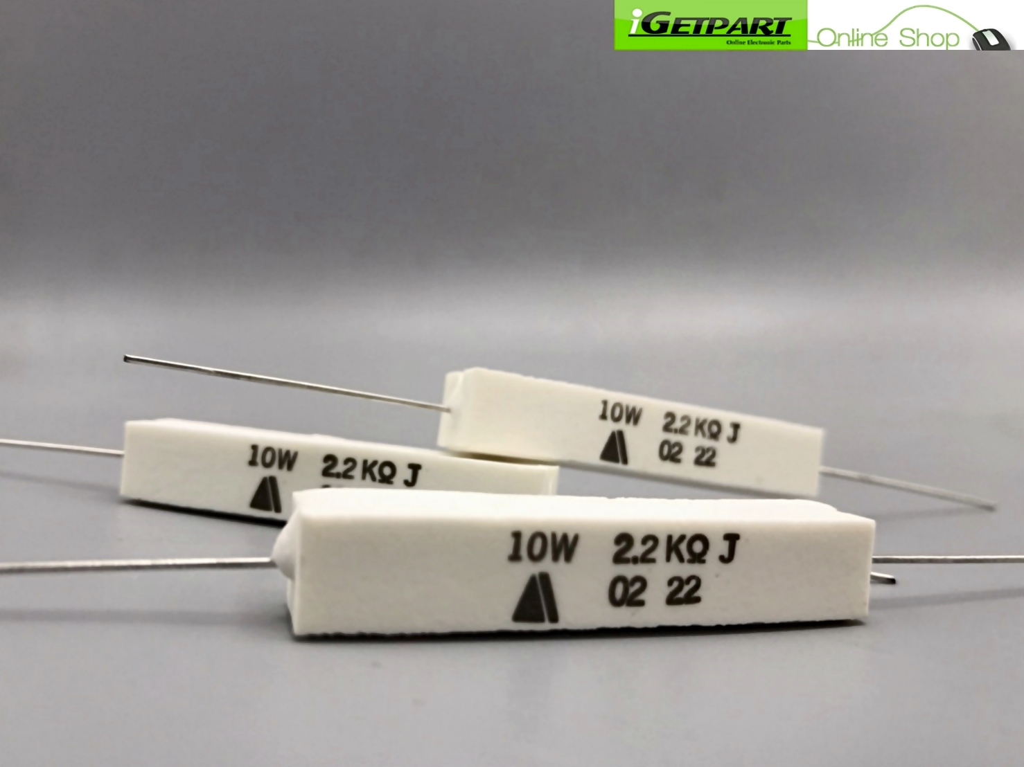 Resistor (แพ็ค 5 ตัว) ตัวต้านทานหางหนูแบบกระเบื้อง 10AJ 10W 1K,2.2K Ohm - iGETPART Online Shop ...