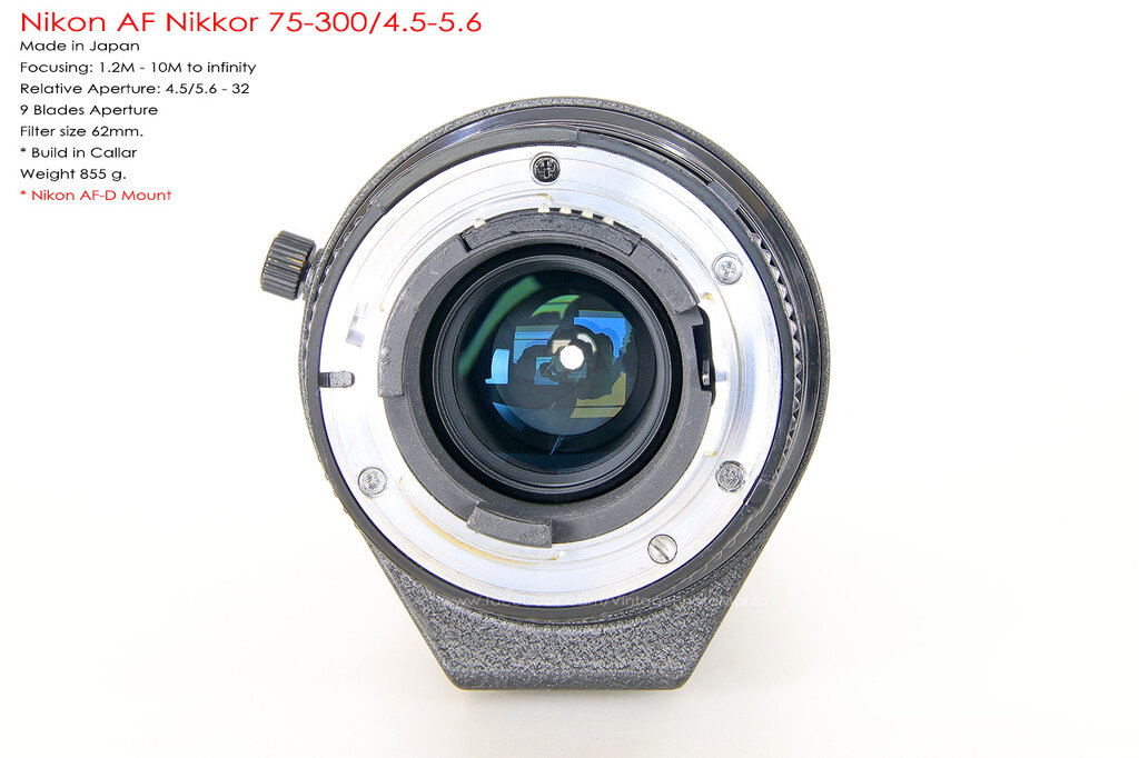 Nikon AF Nikkor 75-3004.5-5.6Hood Nikon AF-D Mount - VintagePhotoMania ...