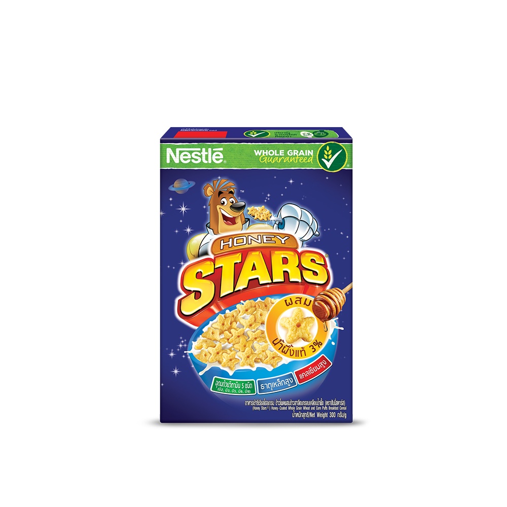 NESTLE HONEY STARS เนสท์เล่ ฮันนี่สตาร์ส อาหารเช้า ซีเรียล โฮลเกรน ...