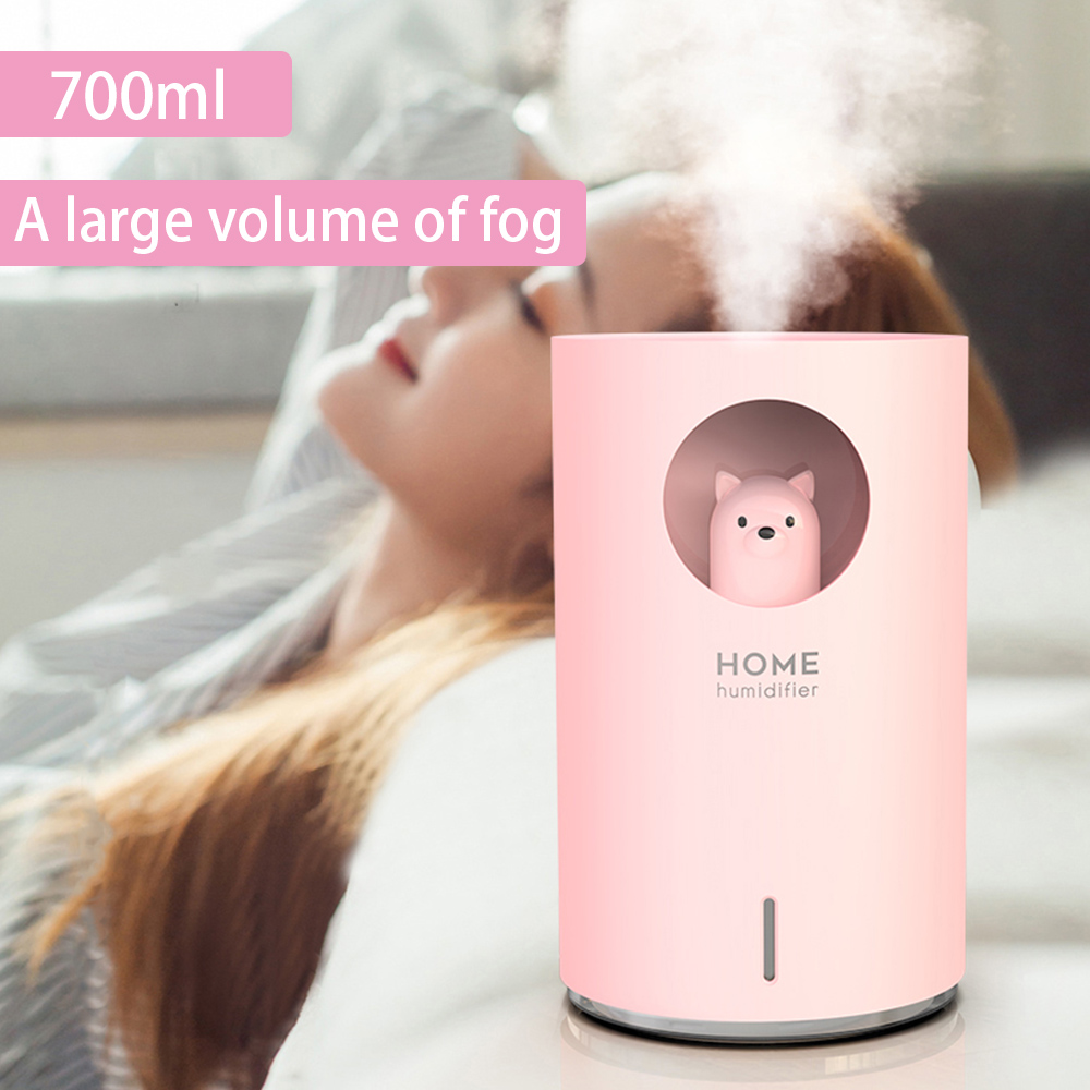 700ML Pet Ultrasonic USB Air Humidifier Timing Aroma Essential Oil ...
