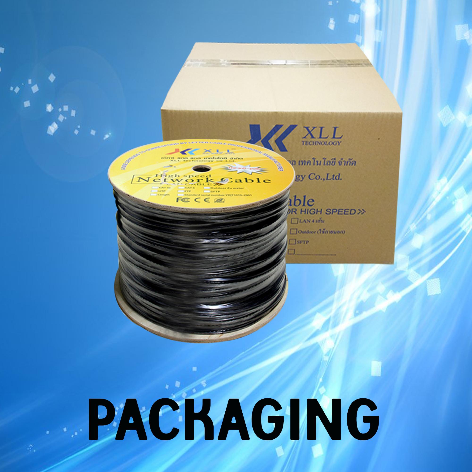 XLL Network cable CAT6 Outdoor UTP+ สลิง ความยาว 100m. 300m. 500m. - X ...