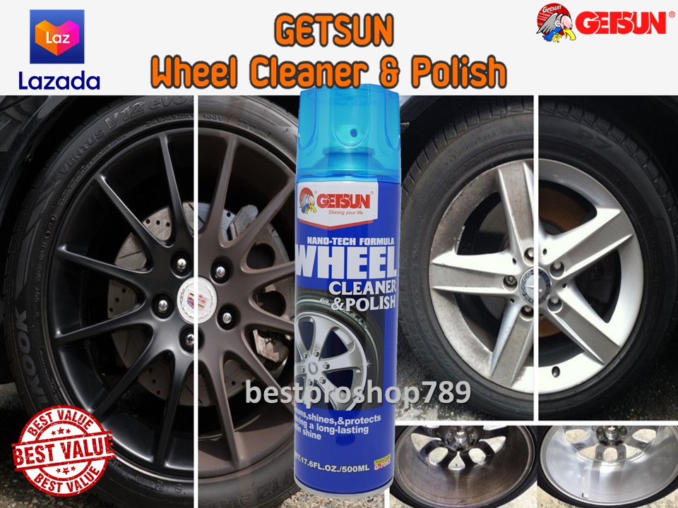 สเปรย์ทำความสะอาดล้อแม็กซ์ Getsun Wheel Cleaner & Polish สเปรย์ล้างล้อ ...