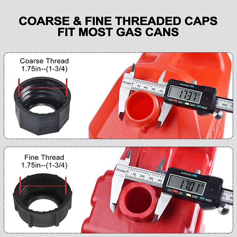 2 Kit Gas Can Spout Replacement with Can Vent Caps,Thick Rubber Pad ...