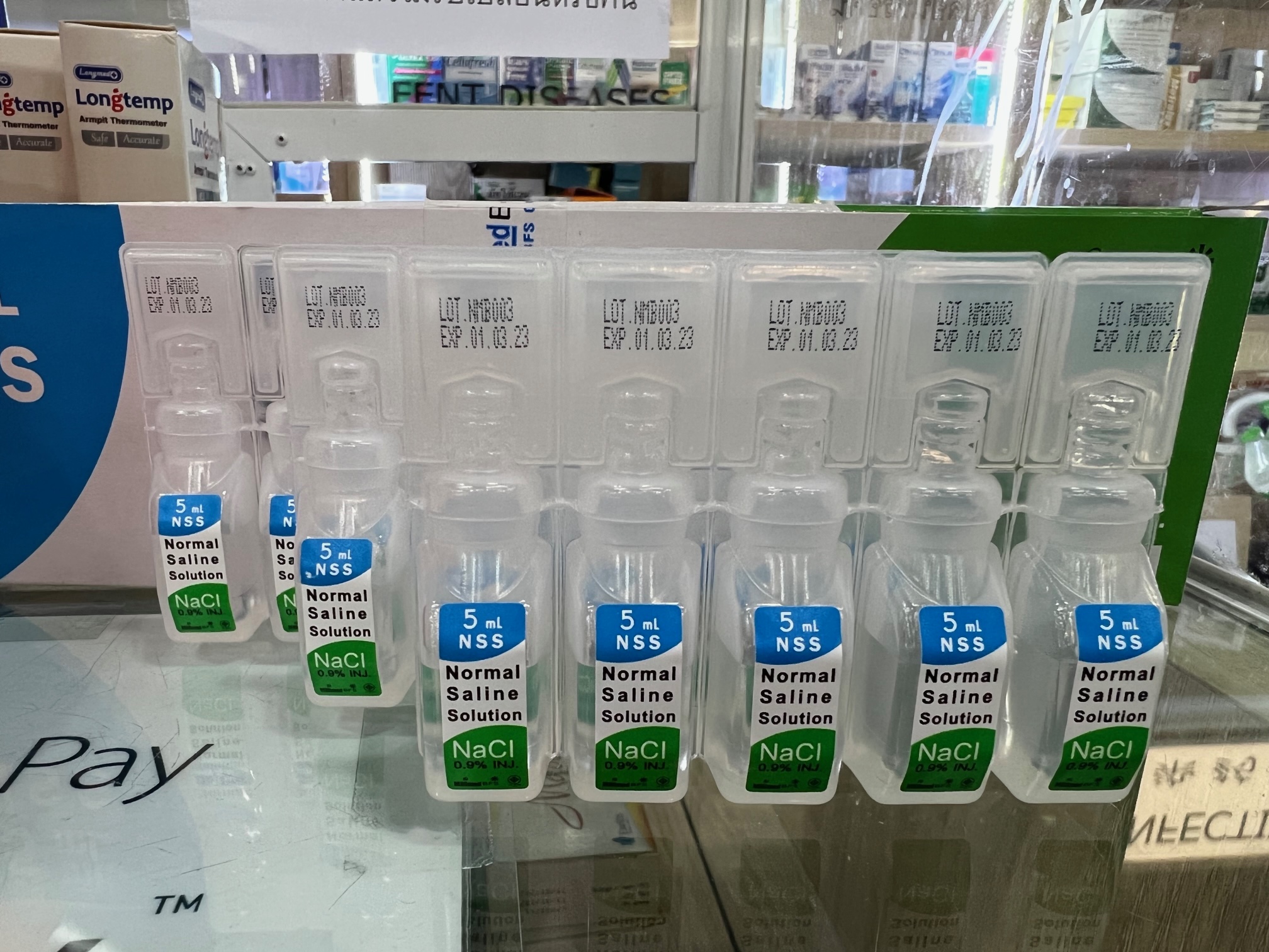 NSS 5 ml ( NaCl 0.9% inj ) น้ำเกลือ Normal Saline Solution แบ่งขาย 5 ...
