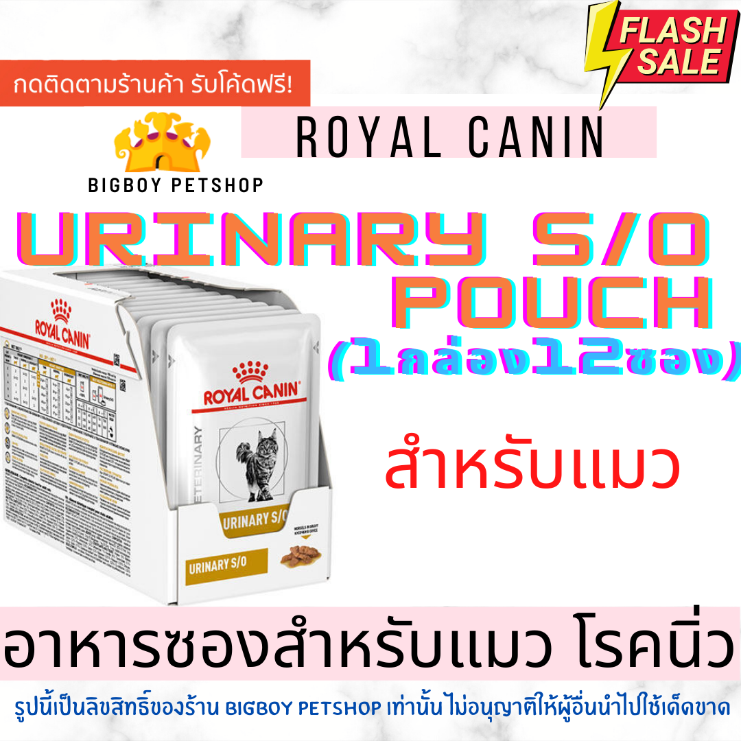 Royal Canin Urinary Pouch Cat (ยกกล่องบรรจุ12ซอง) อาหารแมวโรคนิ่วชนิด ...