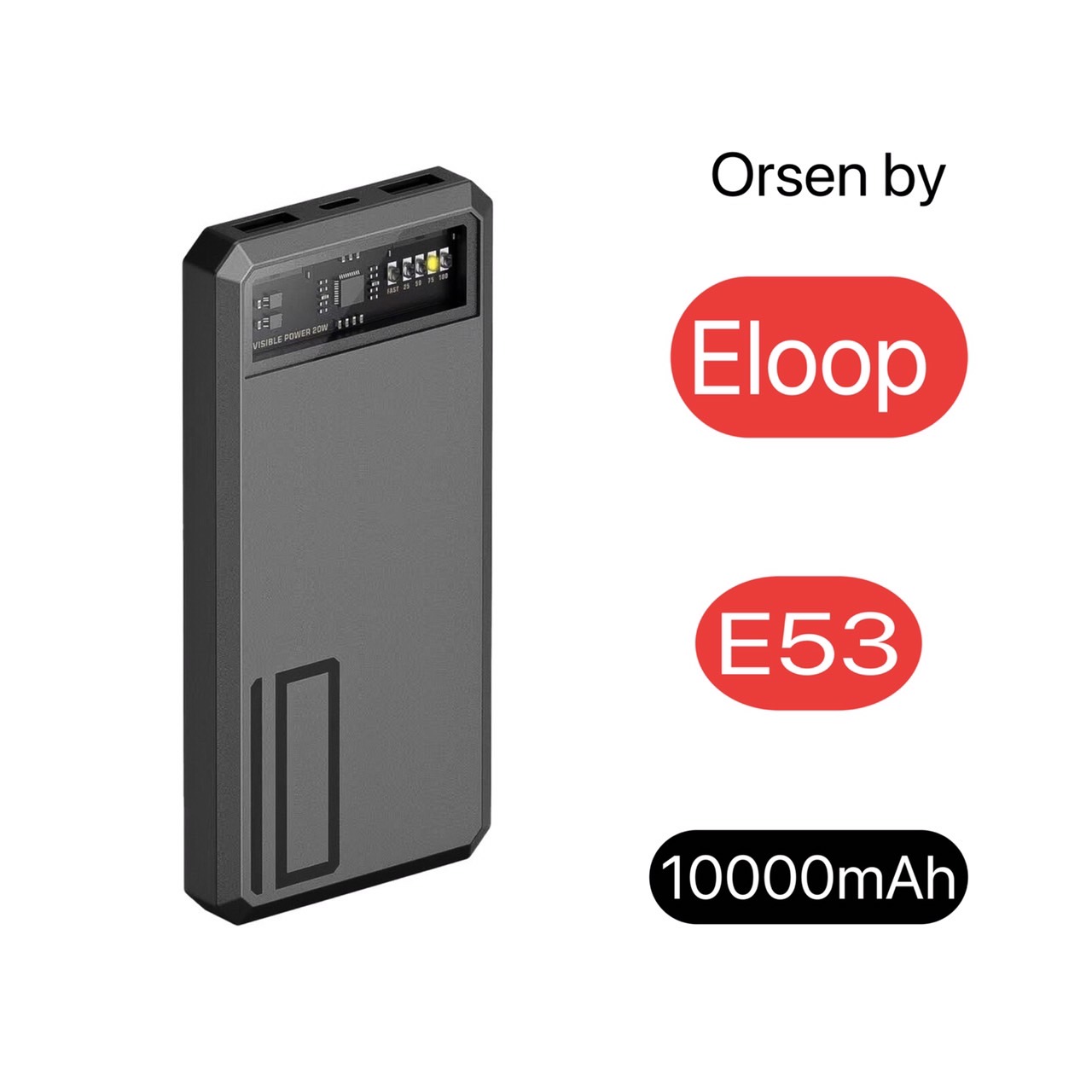 Eloop E53 แบตสำรอง 10000mAh QC 3.0 | PD 20W Power Bank ชาร์จเร็ว Fast ...
