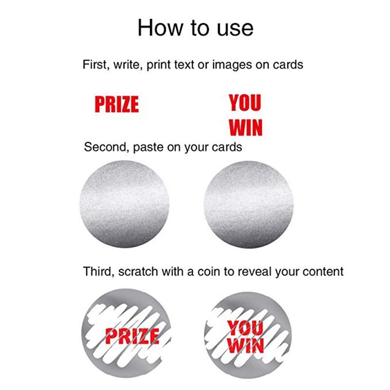 300Pcs Round Silver Scratch Off Stickers 1 Inch Scratch Off Labels ...