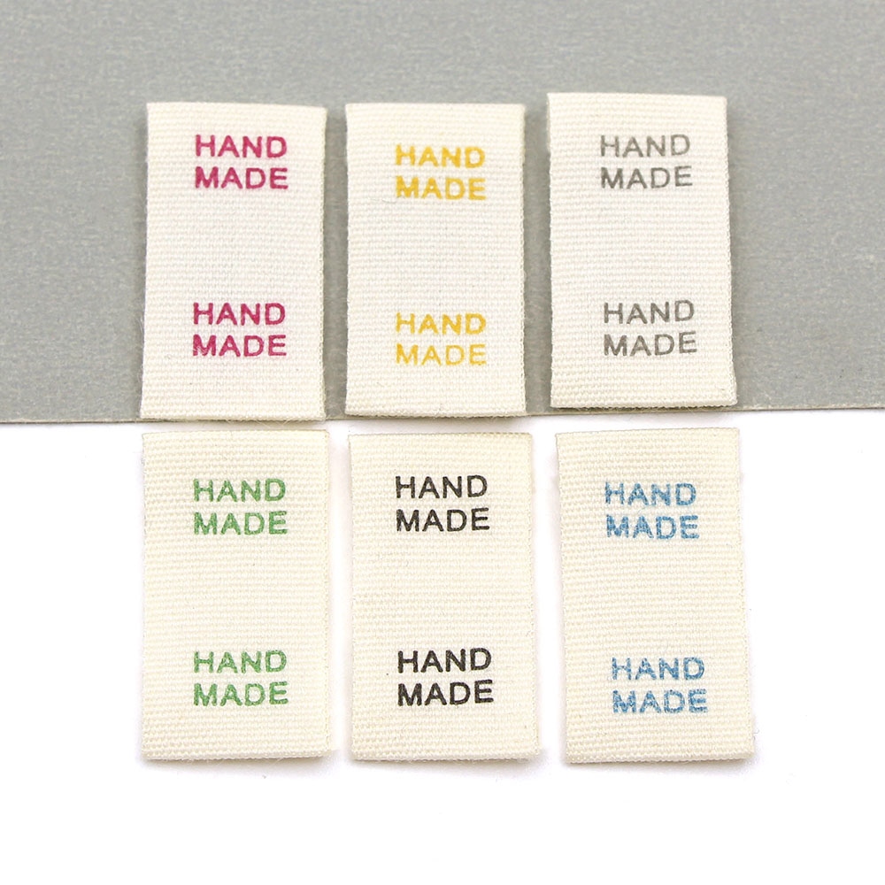 50Pcs Beige Clothes Tags Colorful Hand Made Labels For Sock Hats ...