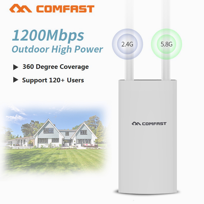 Comfast เสาอากาศเราเตอร์ Wifi Ac1200 พลังงานสูง 2.4G 5Ghz Gigabit Ap ...