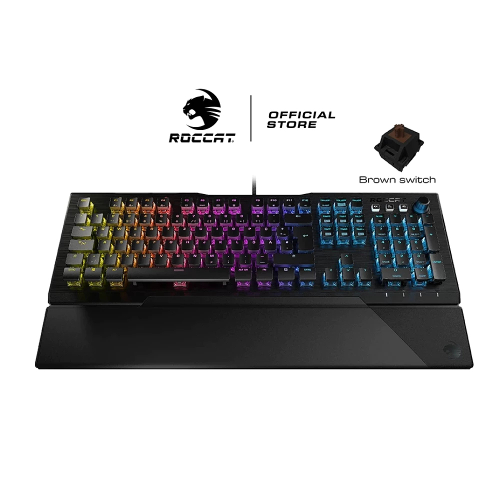 คีย์บอร์ดเกมมื่ง Roccat GAMING KEYBOARD รุ่น VULCAN 121 AIMO ROC-12-671 ...