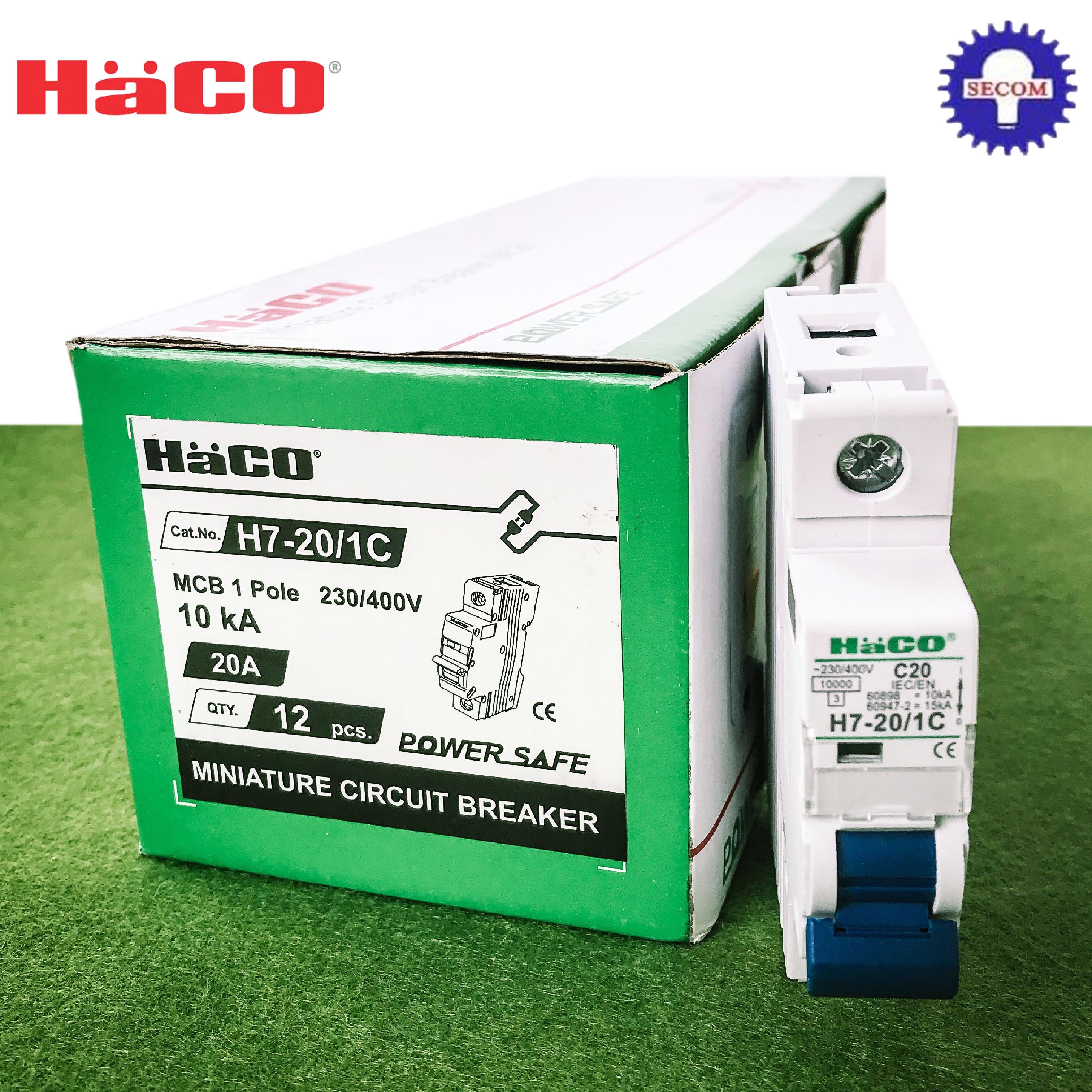 ลูกเซอร์กิต HACO MCB 1P 20A 230/400V Miniature Circuit Breaker HACO 1P ...