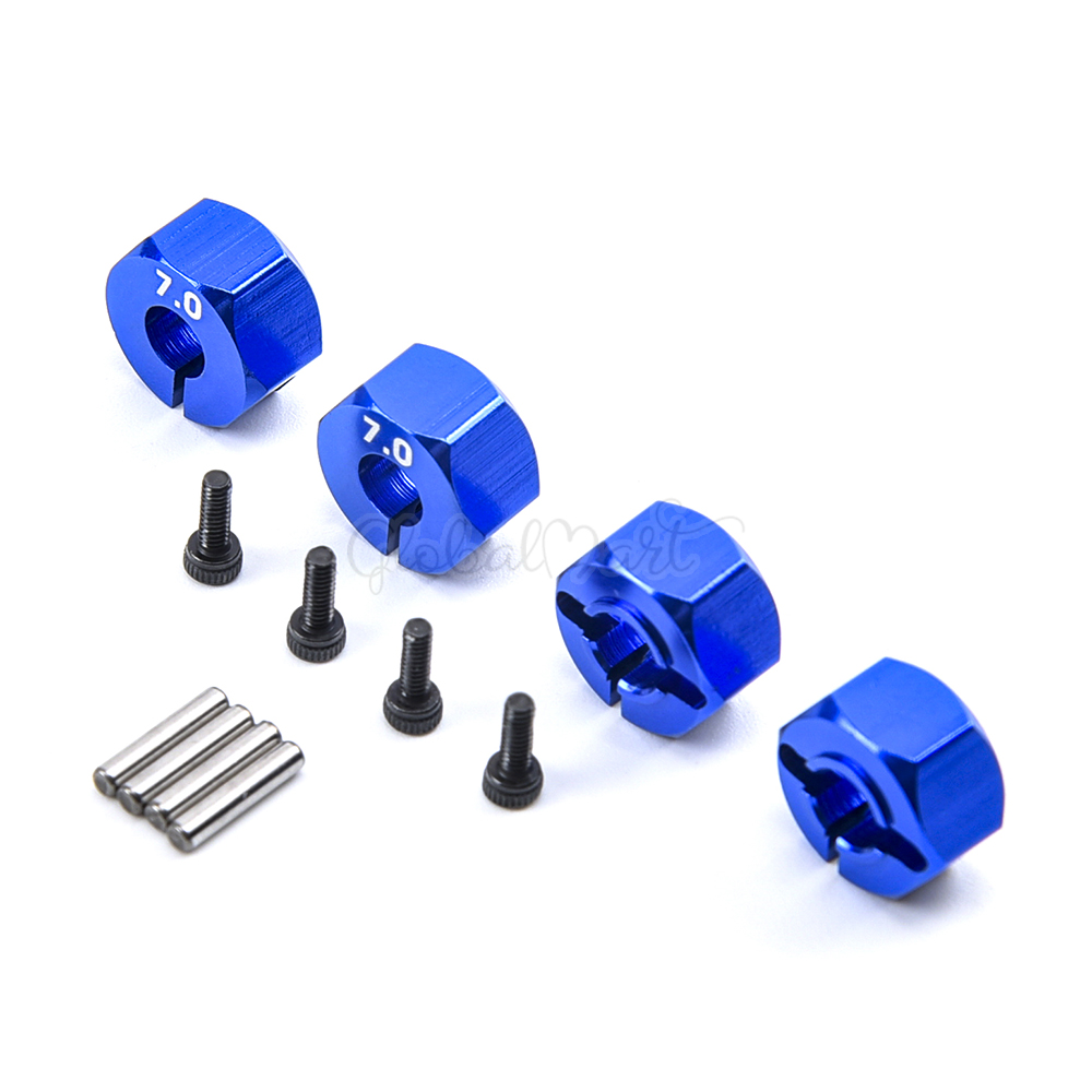 4PCS Aluminum 567mm Wheel Hex 12mm Drive Hubs With Pins Screws For 110 ...
