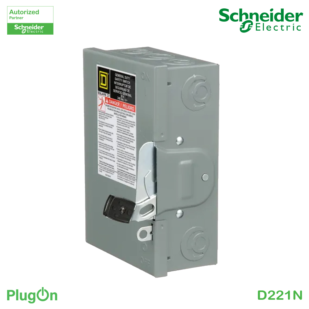 D221N - Safety Switch 30 แอมป์ สำหรับไฟ 1 เฟส - 240V General Duty ...