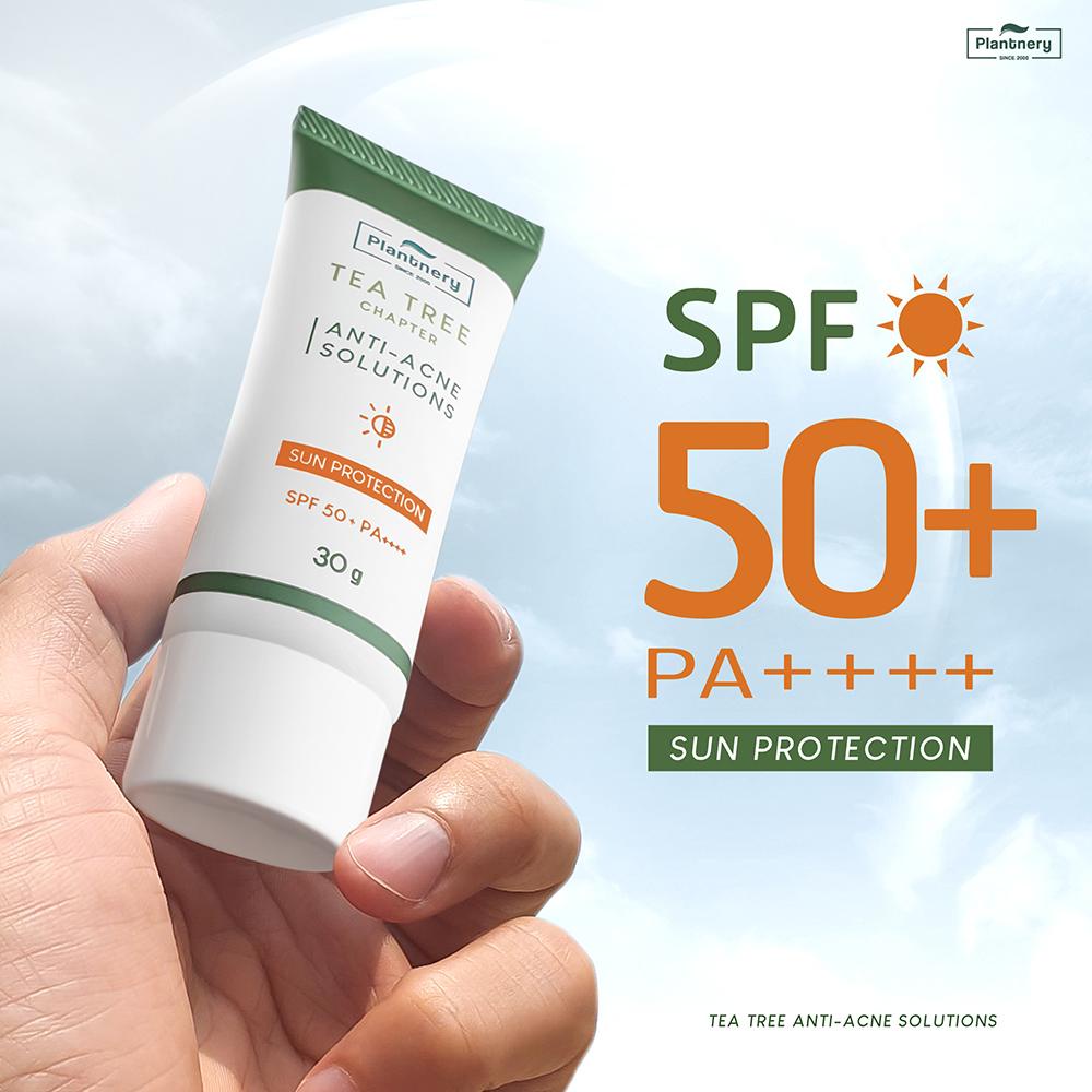 Plantnery Tea Tree Sunscreen Acne Oil Control SPF 50 PA 30 g ...