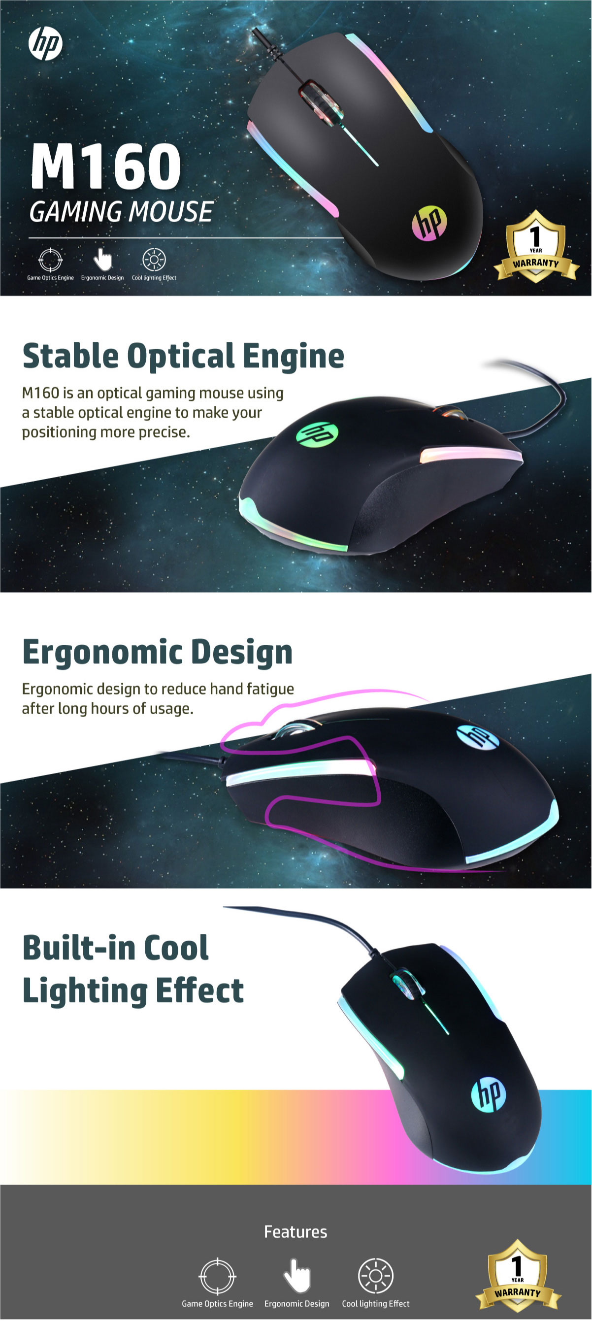 hp gaming mouse m160 - ดิจืตอล ไอดี ช็อป - ThaiPick