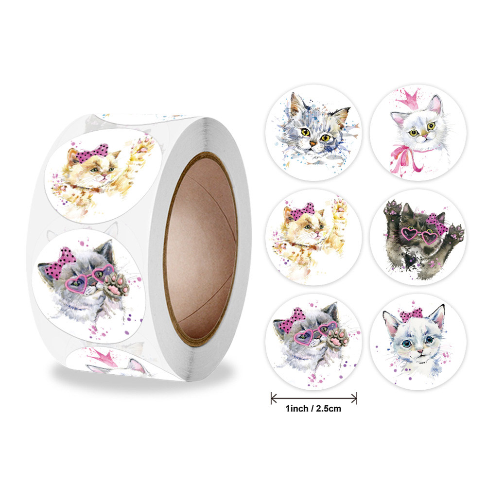 100-500pcs Teacher Reward Sticker Fun Motivation Cat Dog Sticker for ...