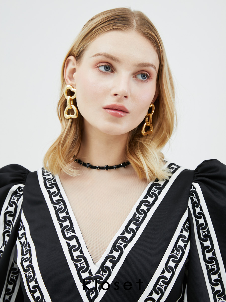 KLOSET Heart Stud Earrings (AW22-ACC003) ต่างหูหัวใจคู่ - Kloset - ThaiPick